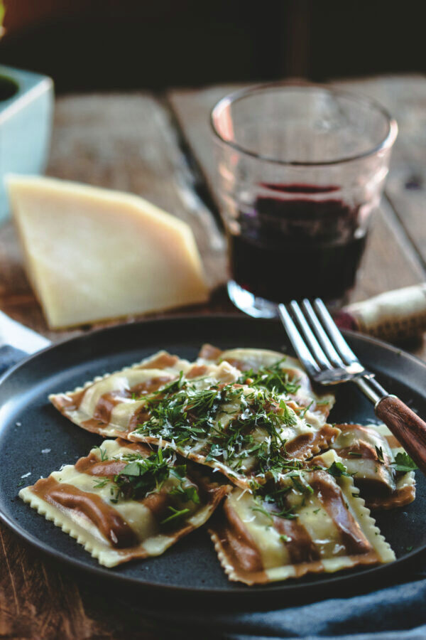 Italian Sausage & Mozzarella Ravioli with Tuscan Beans | Nuovo Pasta