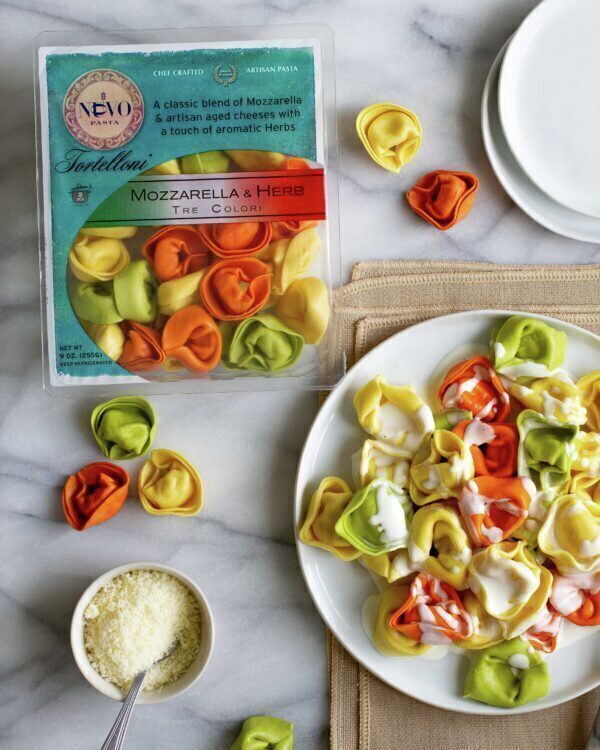 Italian Sausage and Mozzarella Ravioli with Peppers and Onions