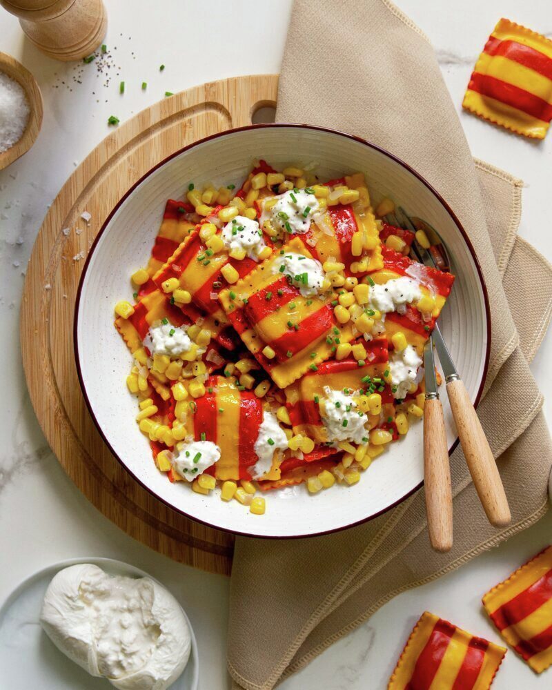 Shamrock Ravioli With Irish Cheddar Sauce | Nuovo Pasta